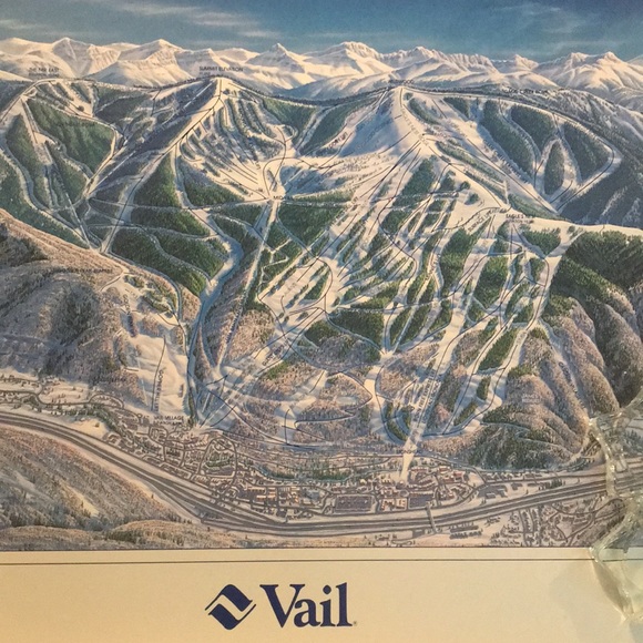 Vail | Accents | Vail Trail Map Poster From Late 8s Or Early 90s | Poshmark